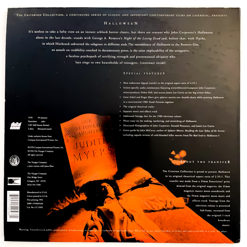 Halloween: The Criterion Collection 247 (NTSC, English)